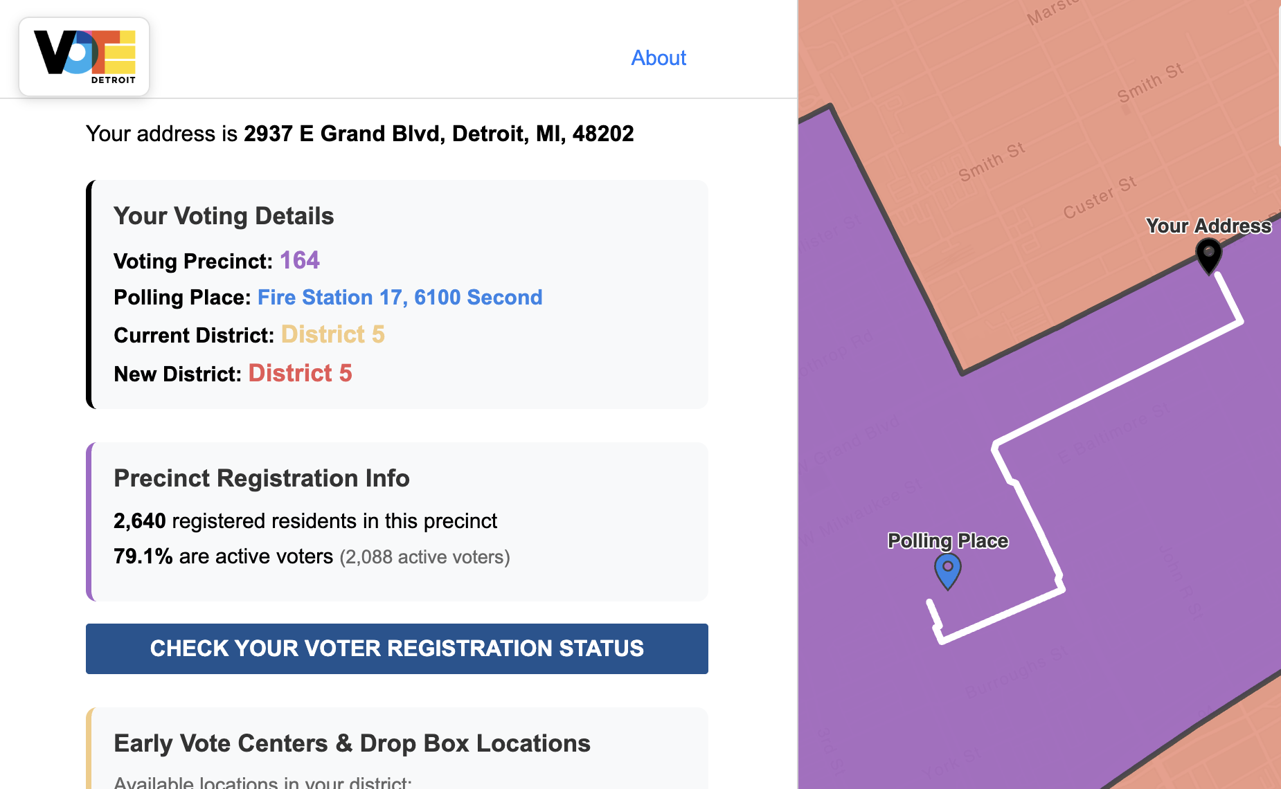 Search new online tool to see Detroit voting location